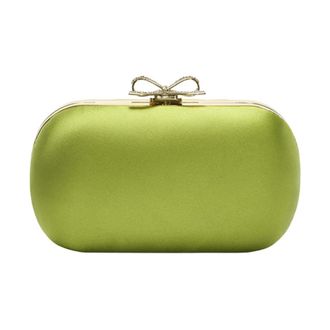 Self Portrait Satin Clutch Bag - - Bags - Damen - Gr&uuml;n - ONE SIZE
