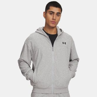Under Armour Rival Lightweight Oberteil mit durchgehendem Zip f&uuml;r Herren Mod Grau Light Heather / Schwarz XXL