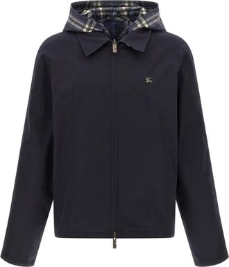 Burberry Homme, Vestes, Bleu, Taille: XL Hodson Reversible Harrington Jacket