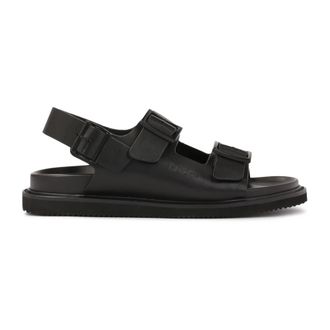 Kazar Leder Sandalen mit Metallverschluss - - Shoes - Herren - Schwarzk - 43 EU