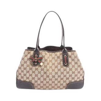 Gucci Pre-owned Princy Canvas Leather Tote Bag - - Pre-owned - Damen - Beige - ONE SIZE