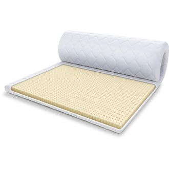 FDM Topper 200x200 cm Matratzenauflage mit Latex H&ouml;he 4 cm Matratzenschoner H2
