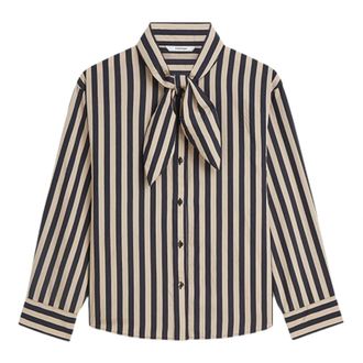 Summum Blouse ray&eacute;e bicolore - Femme - Blouses et Chemises - Bleu - Taille: 40 FR