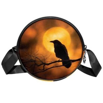 Generic Petit sac &agrave; bandouli&egrave;re Circle pour femme, petit sac &agrave; bandouli&egrave;re avec fermeture &eacute;clair et bretelles r&eacute;glables style d&eacute;contract&eacute; pour femmes et fille