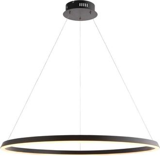 Endon Lighting Suspension Led Int&eacute;gr&eacute;e Noir Mat, Silicone Blanc