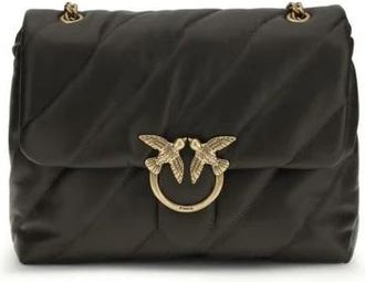 Pinko Pinko, Femme, Sacs, Noir, Taille: ONE Size Bos Taurus Shoulder Bag