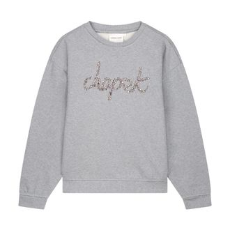 Fab By Fabienne Chapot Fabienne Chapot, Femme, Sweatshirts et sweats &agrave; capuche, Gris, Taille: 42 FR Terry Rhinestone sweater