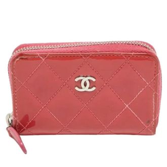 Chanel Porte-monnaie matelass&eacute; en cuir caviar Pre-owned - Femme - Pre-owned - Rose - Taille: ONE Size