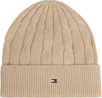 Tommy Hilfiger Bonnet en maille torsad&eacute;e essentiel - unisex - Accessoires - Beige - Taille: L/Xl