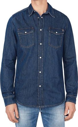 Pepe Jeans London Herren Hammond Shirt, Blue (Denim-XV9), XS