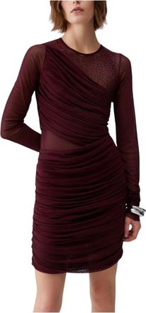 Liu Jo Femme, Robes, Violet, Taille: 36 FR Robe Drapp&eacute;e