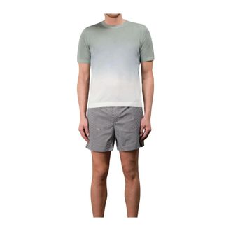 Moorer Homme, Tops, Vert, Taille: M T-shirt &agrave; Manches Courtes et Col Rond
