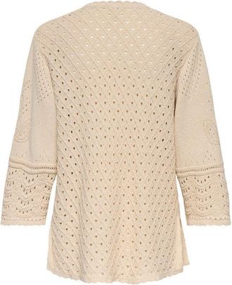 Only Strickjacke ONLLUZA 3/4 V-NECK LONG KIMONO KNT Baumwollmischung, regular fit, V-Ausschnitt