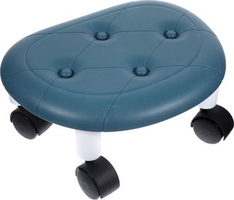 BESPORTBLE Multifunktionaler Mini Rollhocker Kunststoff mit Drehbaren Universalr&auml;dern Kompakt Leicht und Tragbar Niedriger Runder Sitz f&uuml;r Innen Au&szlig;enbereich Bel