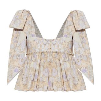 Chlo&eacute; Femme, Blouses et Chemises, Multicolore, Taille: 38 FR Top &agrave; motif floral