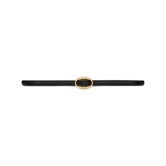 Saint Laurent Oval-buckle Leather Belt