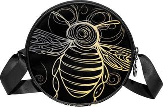 Generic Sac &agrave; bandouli&egrave;re Circle pour femme, petit sac &agrave; bandouli&egrave;re avec fermeture &eacute;clair, bretelles r&eacute;glables, sac &agrave; main rond d&eacute;contract&eacute; pour femmes et fi