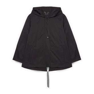 Fiorella Rubino Parka mit Kapuze und Applikationen - - Coats - Damen - Schwarzk - XL