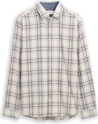 Tom Tailor Herren 1048428 Regular Fit Flanell-Hemd mit Muster, 38922-White Multicolor Check, XL