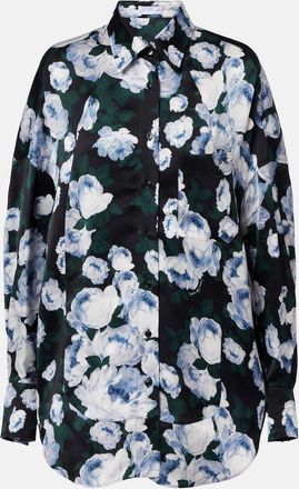 Stella McCartney Bedruckte Bluse aus Satin