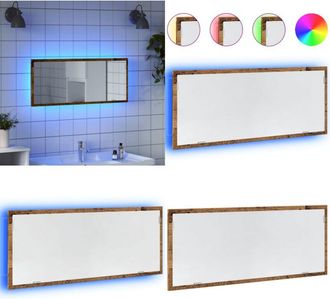 vidaXL LED-Badspiegel Altholz-Optik 100x8,5x37 cm Holzwerkstoff - Vidaxl