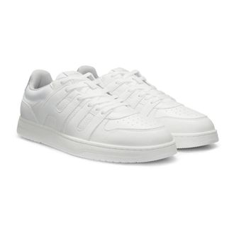 HUGO BOSS Logo-Gepr&auml;gte Sneaker mit Kontrast-R&uuml;ckseite - - Shoes - Herren - Wei&szlig; - 41 EU