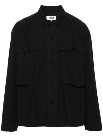 Ymc You Must Create chemise MILITARY en coton - Noir