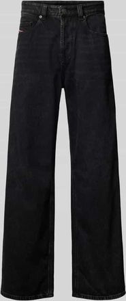 Diesel Low Waist Baggy Jeans mit Label-Patch