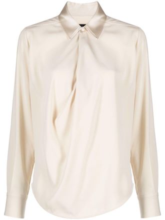 Rag & Bone blouse en satin Philippa &agrave; design drap&eacute; - Tons neutres