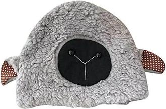 Generic Chapeau dhiver chaud pour femme - Chapeau en laine dagneau - Chapeau &agrave; chignon doux - Chapeau dagneau - Chapeaux dhiver pour femme, bleu, Taille uniqu