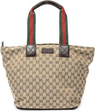 Gucci Crossbody Bags - Large Web Shopping Tote - Gr. unisize - in Braun - f&uuml;r Damen