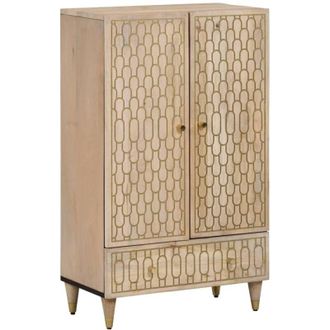 vidaXL vidaXL Buffet 60x33x100 cm bois de manguier massif