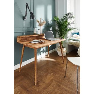 Naturoo home24 Schreibtisch Ardennes 130 x 90 x 67cm Braun