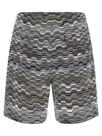 Missoni Irregular Zigzag Jacquard Bermuda Shorts - Charcoal