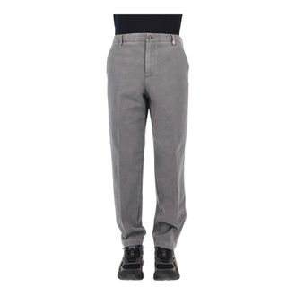 Myths Chino Fustanio en serg&eacute; doux - Homme - Pantalons - Gris - Taille: XL
