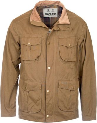 Barbour Ungef&uuml;tterte Fieldjacket mit Druckknopfleiste und Zip in