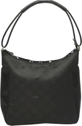 Gucci Pre-owned Nylon sacs-gucci - Femme - Pre-owned - Noir - Taille: ONE Size