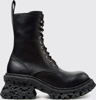 Camperlab Bottines de combat Quetal en cuir lisse avec tirant et zip