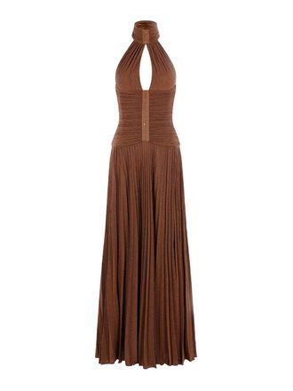 Elisabetta Franchi Pull Col Roul&eacute; - Marron