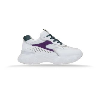 Hogan Leder-Sneaker mit Perforierten Details - - Shoes - Damen - Wei&szlig; - 37 EU