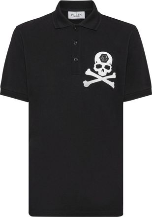 Philipp Plein Poloshirt mit Logo-Print - Schwarz