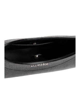 Alexander McQueen Womens Mcqueen T-Bar Mini Handbag Black Lambskin Handbags Hand Bags