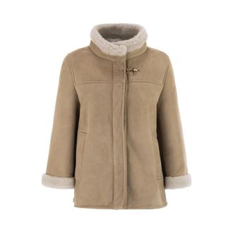 Fay Shearling Hook Cape - - Jackets - Damen - Beige - S
