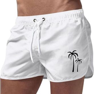 Generic Short de bain pour homme - Short de plage d&eacute;t&eacute; - S&eacute;chage rapide - Short de bain pour homme, blanc, XXL