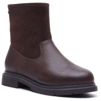 Hush Puppies Charlotte Leder Damen BRAUNE Stiefel