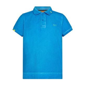 Sun 68 Spezielles gef&auml;rbtes Baumwoll-Poloshirt - - Tops - Herren - Blau - L