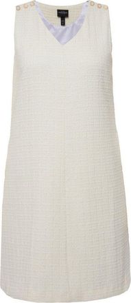 Ulla Popken Midikleid Boucl&eacute;-Kleid A-Linie V-Ausschnitt &auml;rmellos Taschen