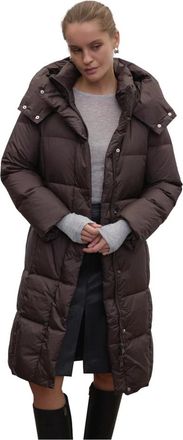 Estro & Luminara Femme, Manteaux, Brun, Taille: 40 FR Manteau Long en Duvet