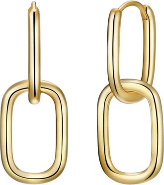 Glanzst&uuml;cke M&uuml;nchen Ohrringe - Sterling Silber Creolen - Gr. unisize - in Gold - f&uuml;r Damen