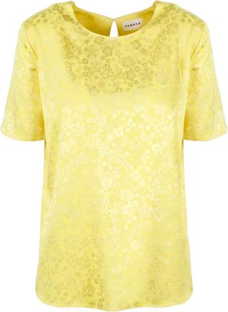 P.A.R.O.S.H. blouse &agrave; fleurs - Jaune